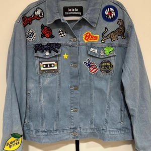 Rock Band Patch Jean Jacket - Handmade & Curated One-of-a-kind. Wear ...