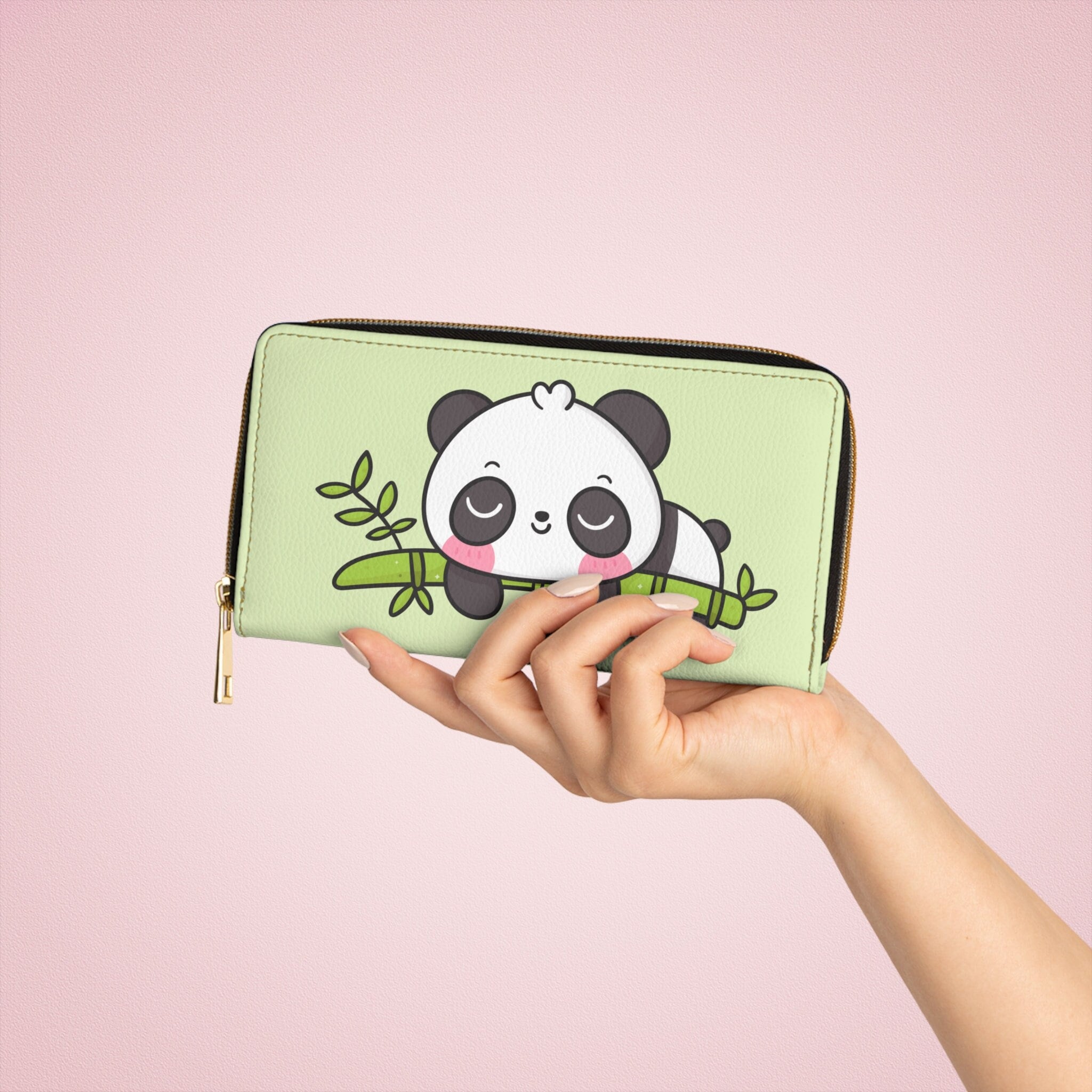 Kawaii Panda Wallet Cute Card, Zipper, Faux Leather - Etsy