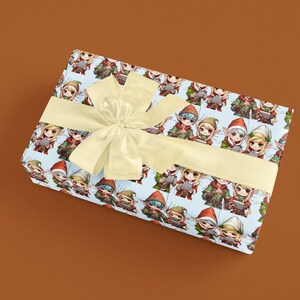 Elf Wrapping Paper Funny "elfie Selfie"- Anime Elves- Holiday Christmas ...