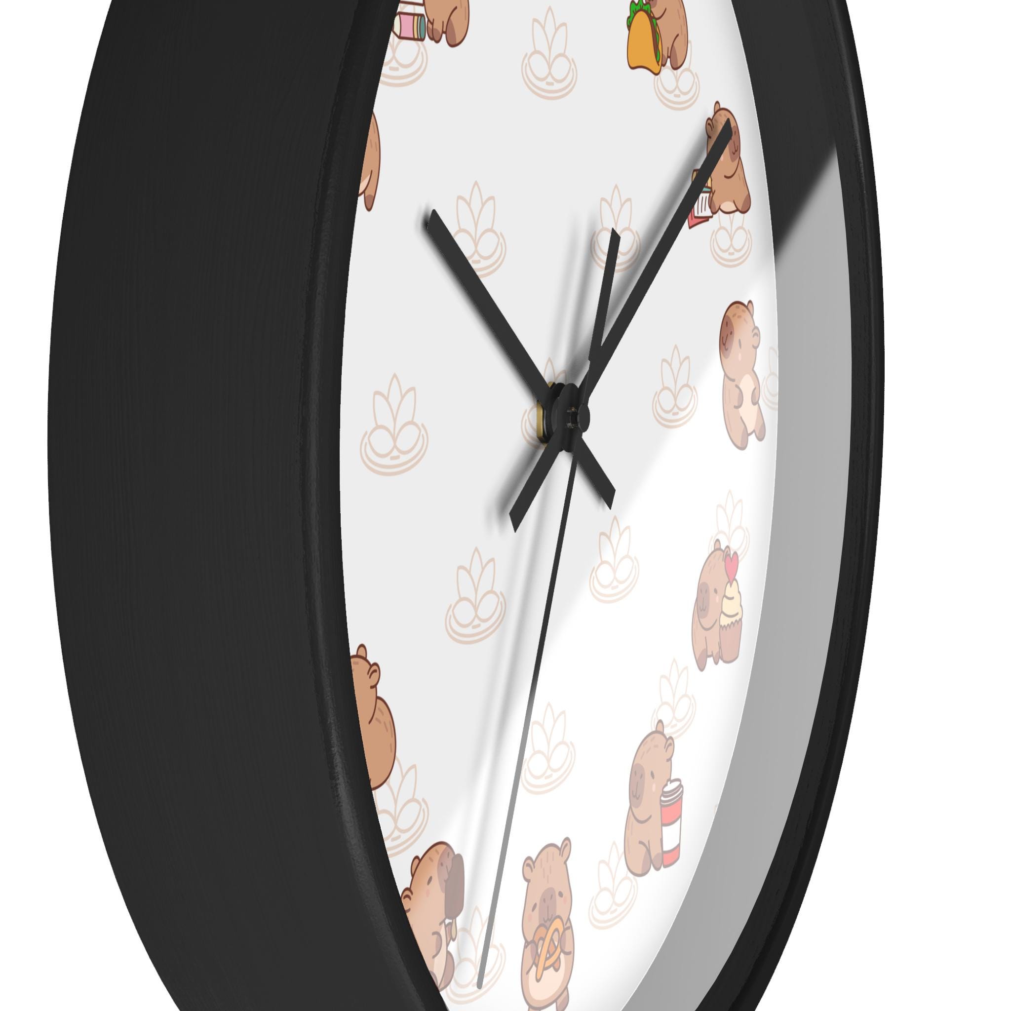 Capybara Art Wall Clock Cute Kawaii Home Decor Animal Lover Battery ...