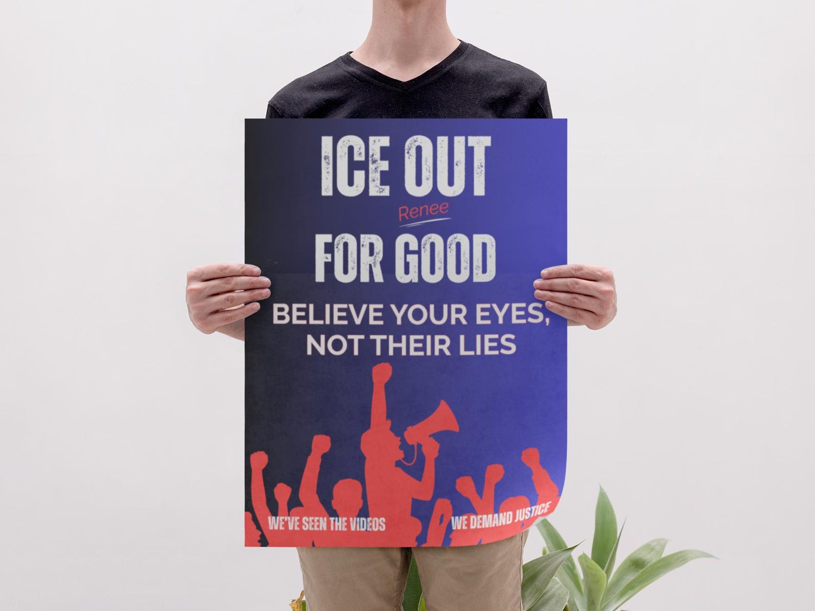 Justice for Renee Good Poster, Anti ICE Protest Sign, Believe Your Eyes ...