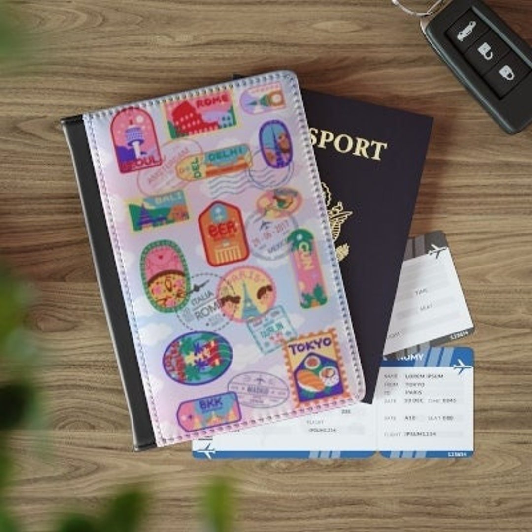 Kawaii Stylish Passport Cover Cute Passport Holder Travel Case Faux ...
