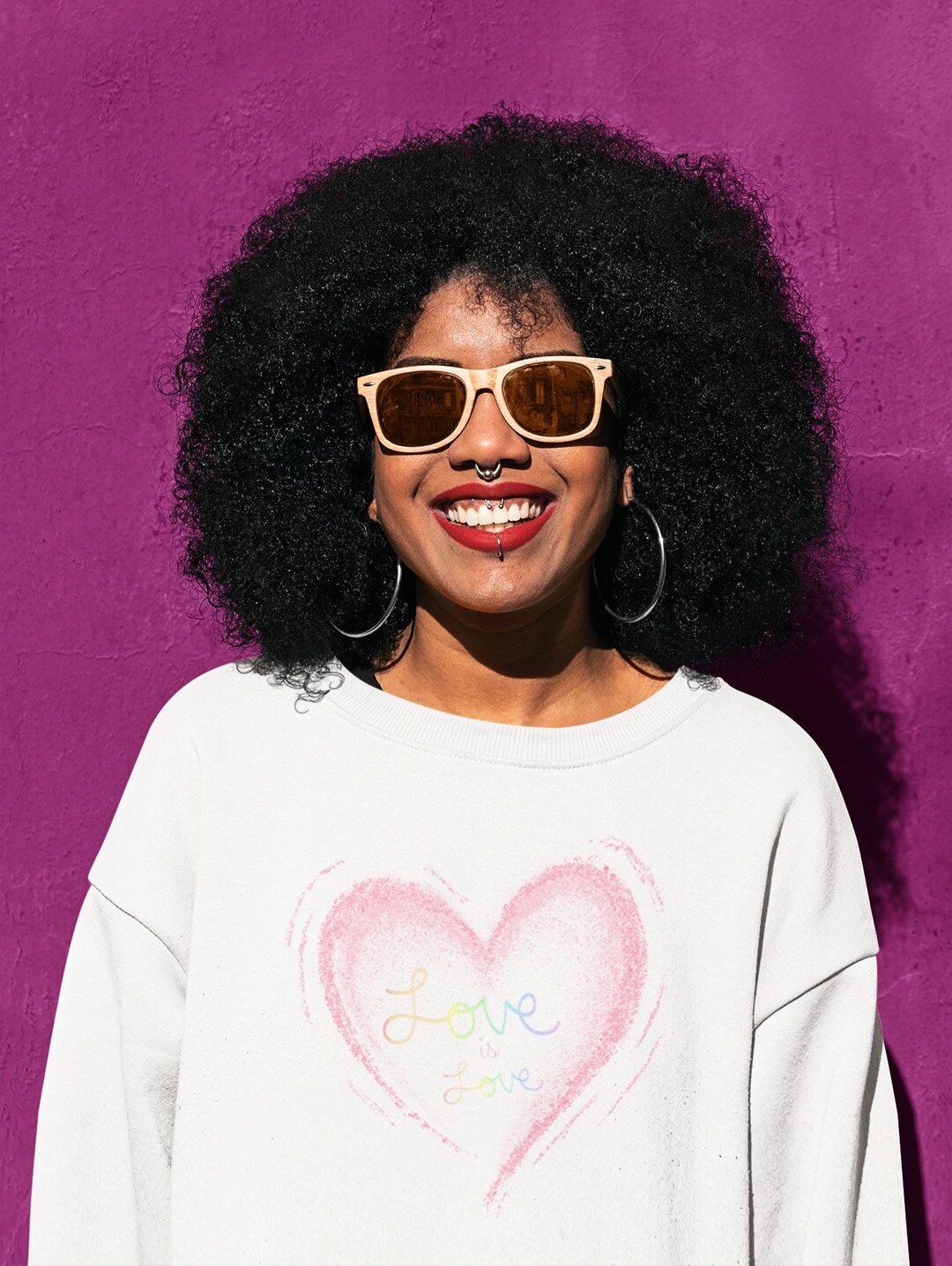 Rainbow Heart Love is Love Comfort Colors Sweatshirt, LGBTQ Pride ...