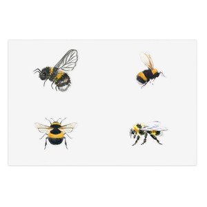 Cute Honey Bees Vinyl Clear Stickers 4 Bees/sheet Transparent Water ...