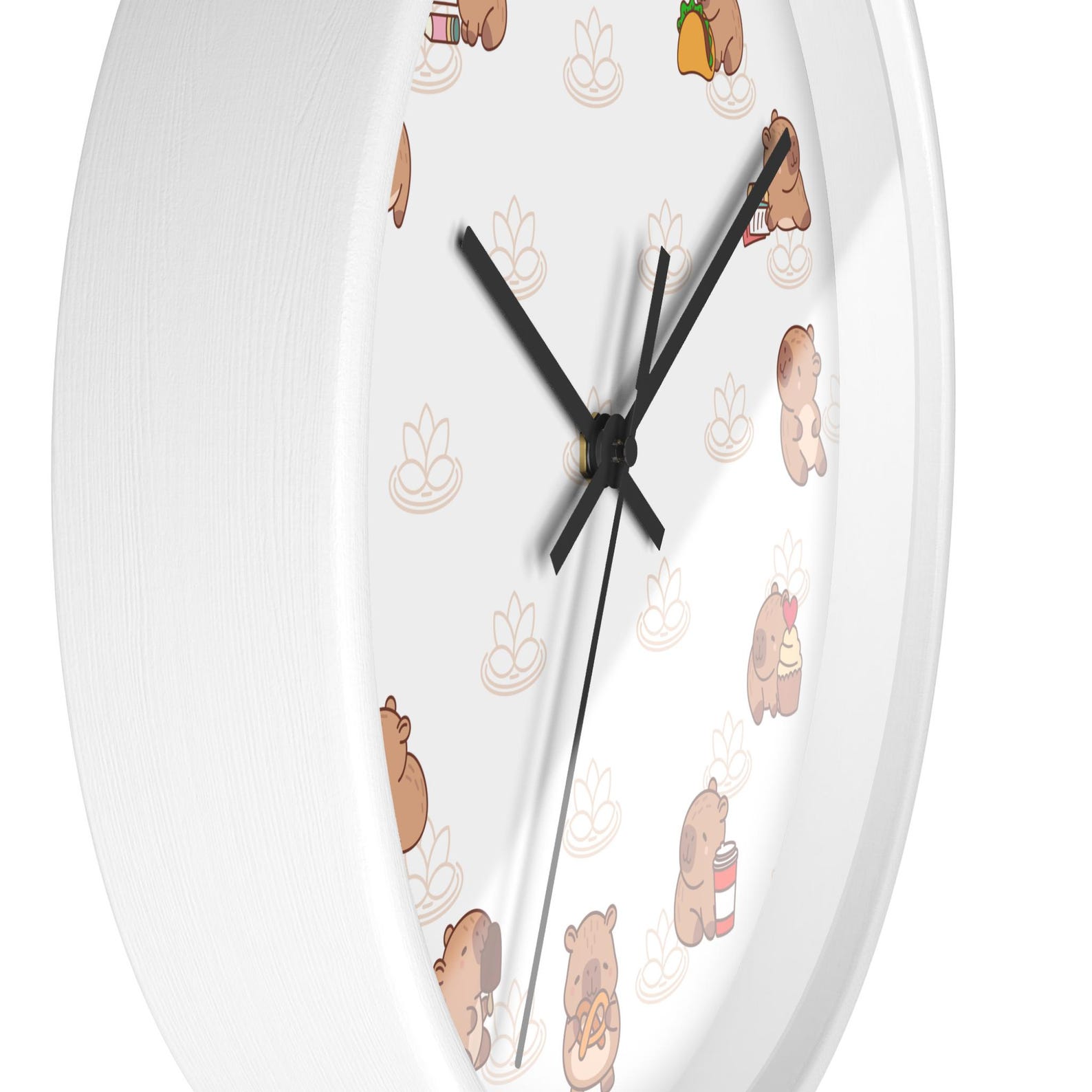 Capybara Art Wall Clock Cute Kawaii Home Decor Animal Lover Battery ...
