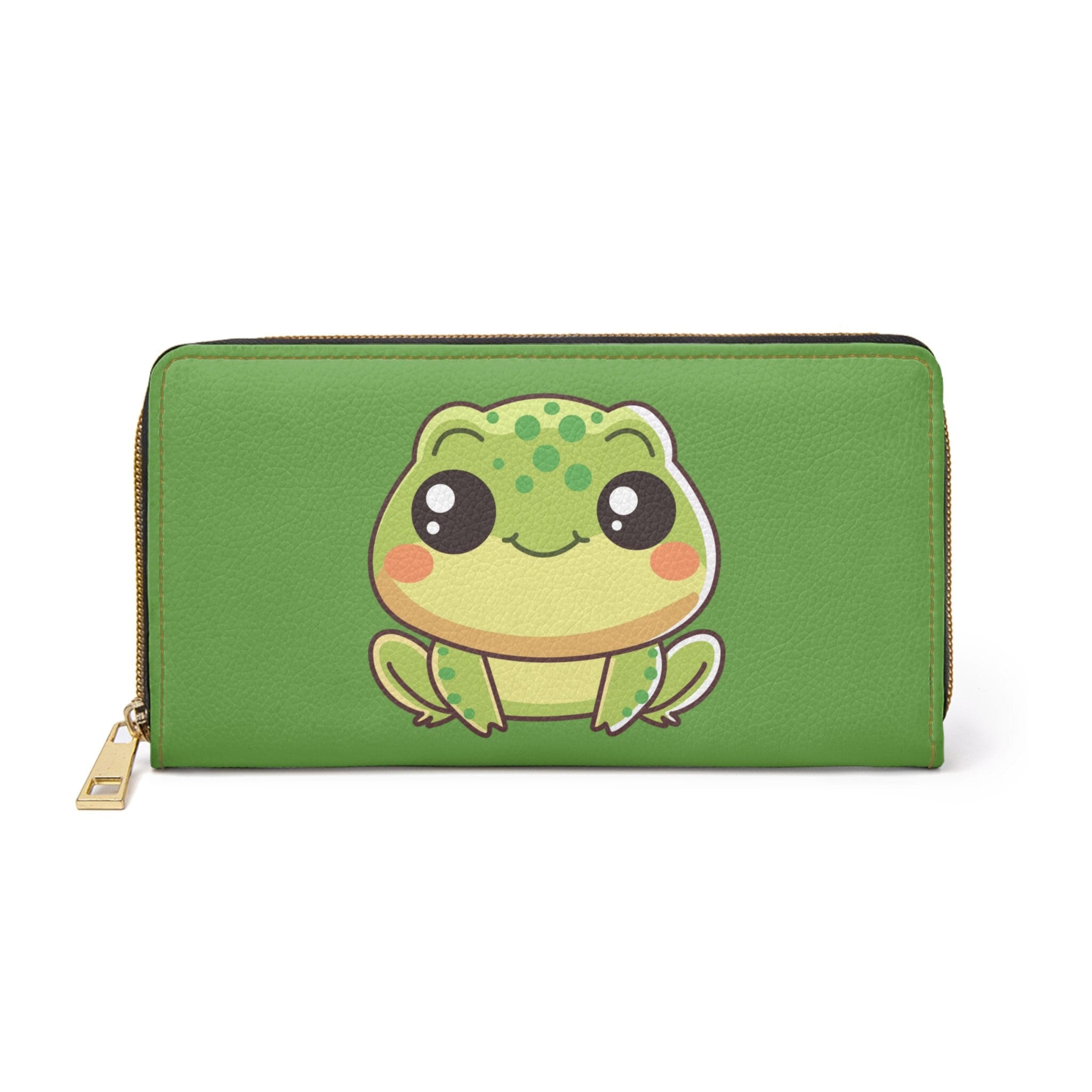 Frog Cute Kawaii Wallet Vegan Faux Leather Woman's Zipper - Etsy