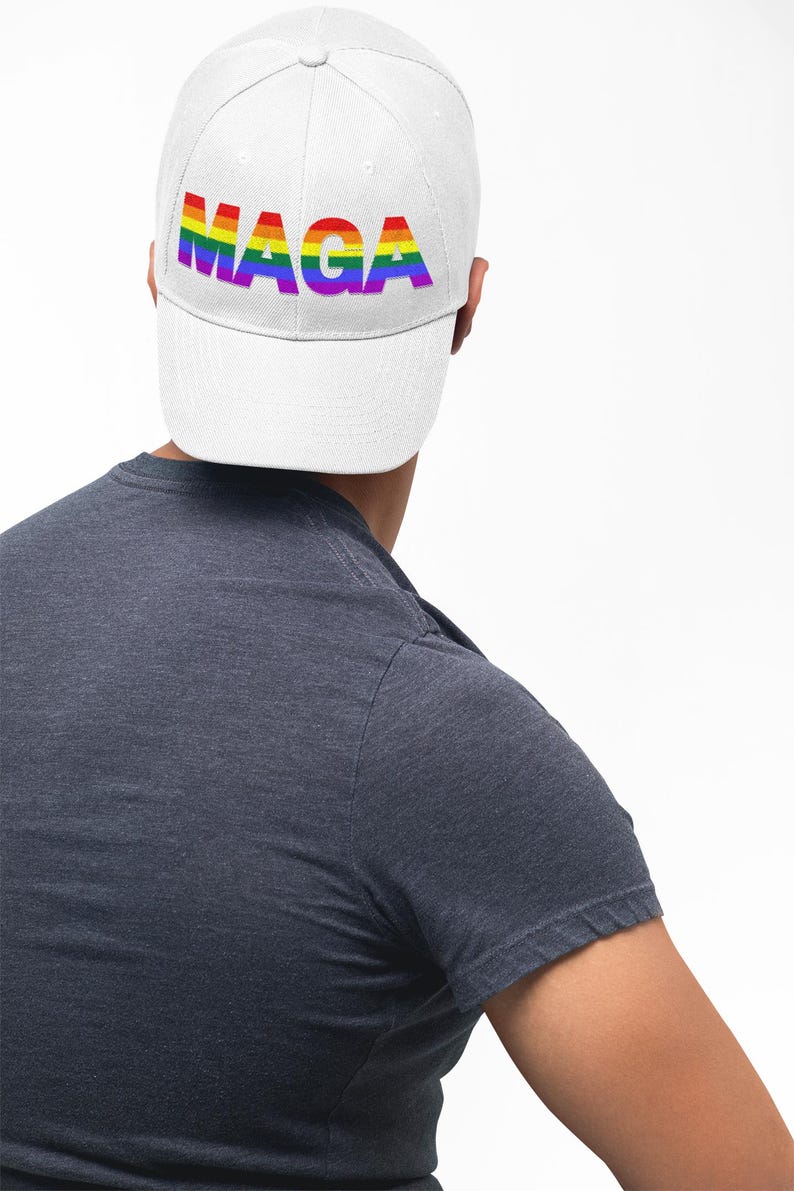 Rainbow MAGA Gay Again Hat: Embroidered LGBTQ+ Pride Cap - Etsy