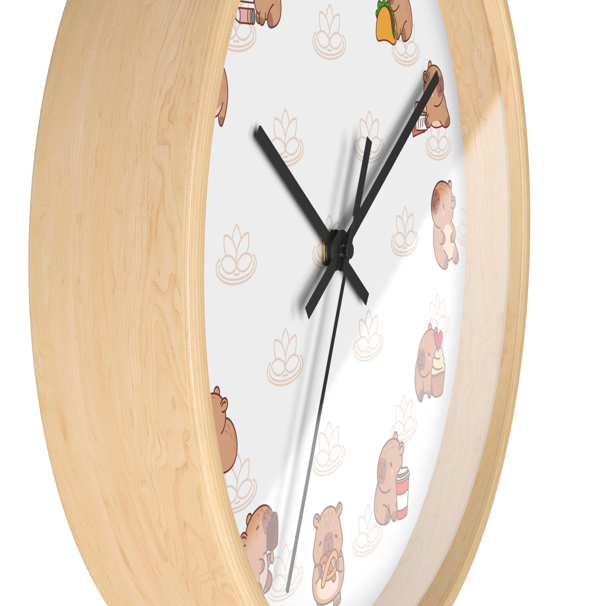 Capybara Art Wall Clock Cute Kawaii Home Decor Animal Lover Battery ...