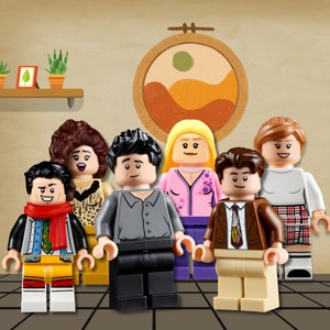 Friends TV Show LEGO Character Minifigures - Rachel, Phoebe, Ross ...