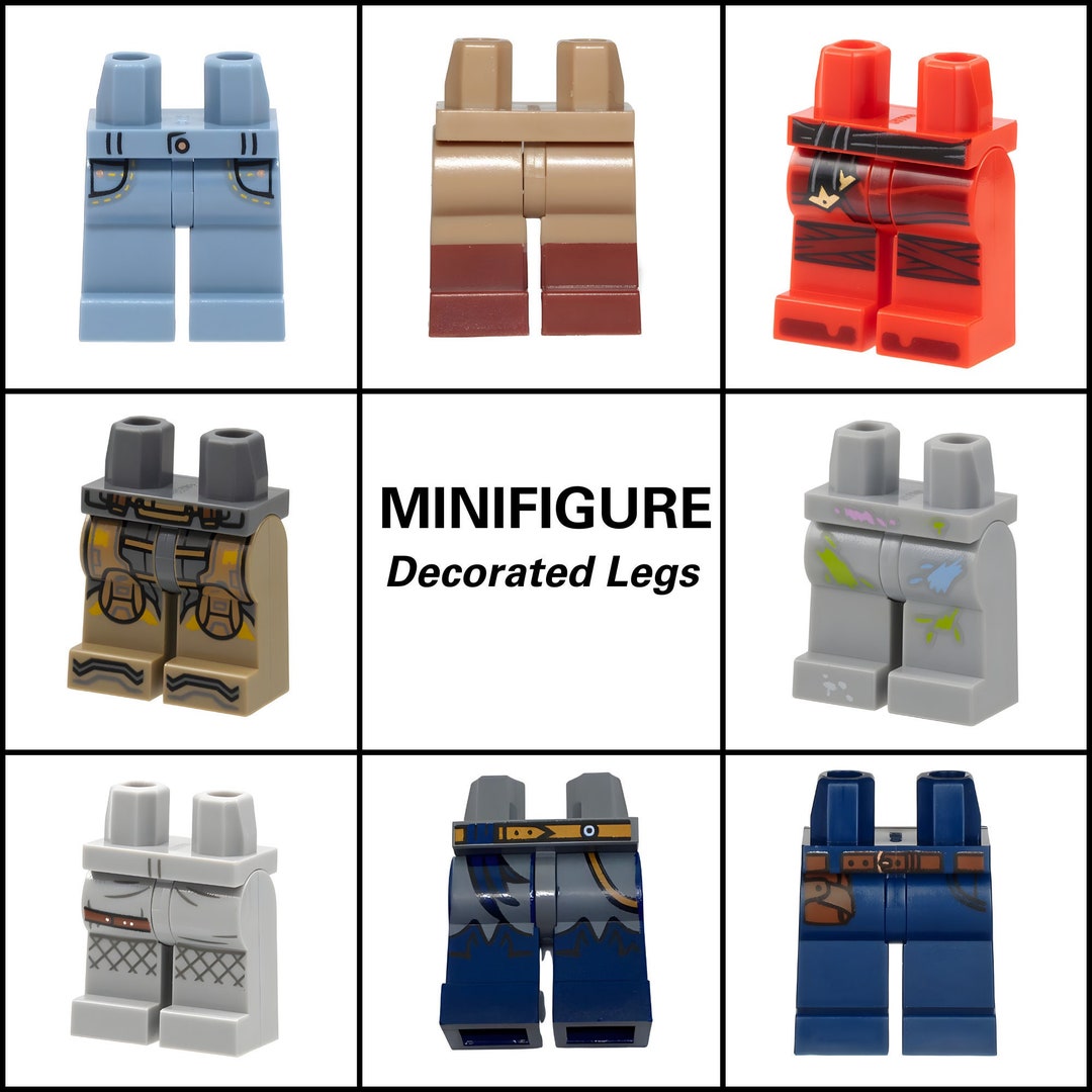 LEGO Minifigure Decorated Leg More Colors and Design - Etsy