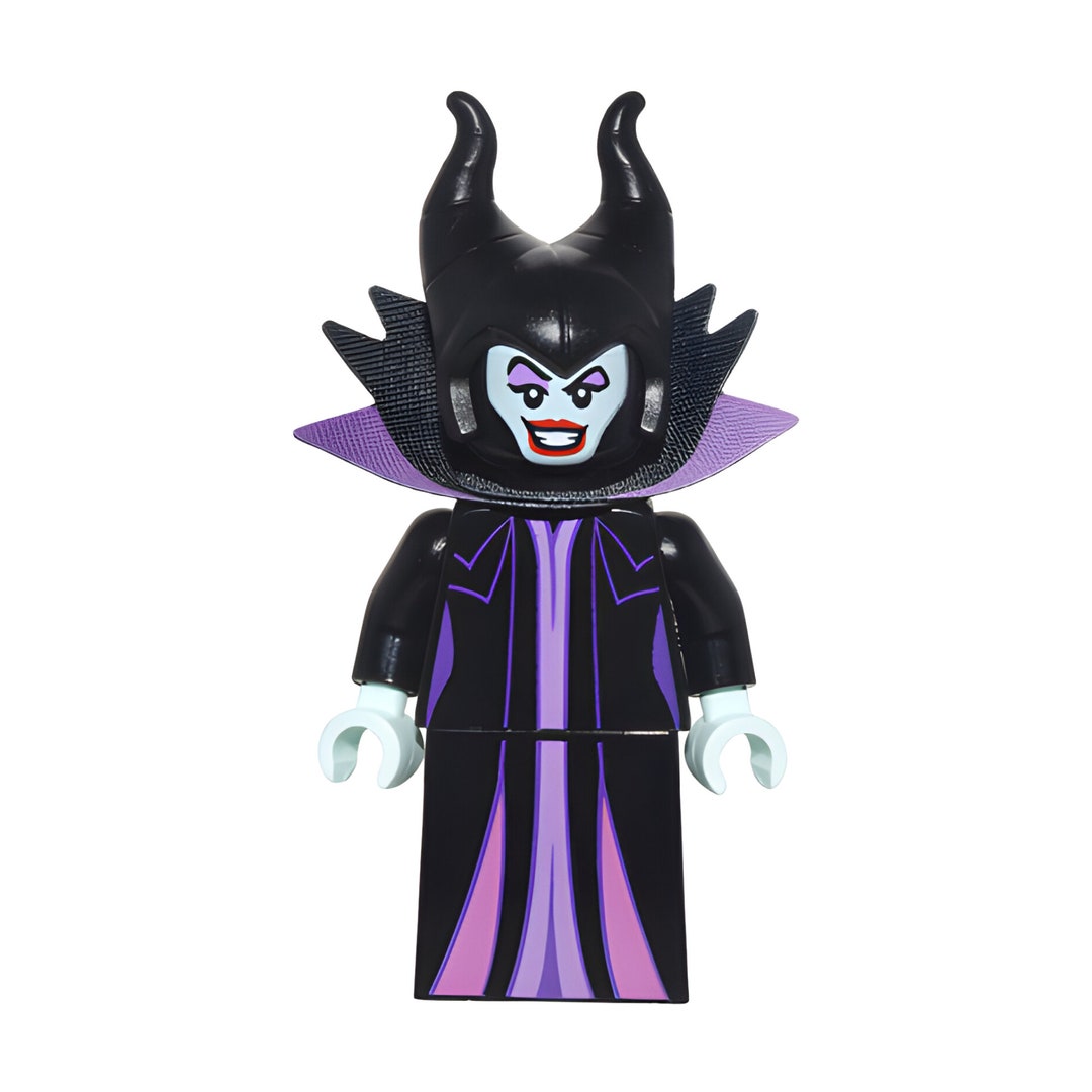DISNEY Villain LEGO Minifigure Collection Maleficient, Black and Medium ...