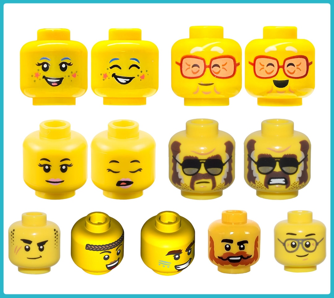 Best Selling LEGO Minifigure Head Collection More Designs - Etsy