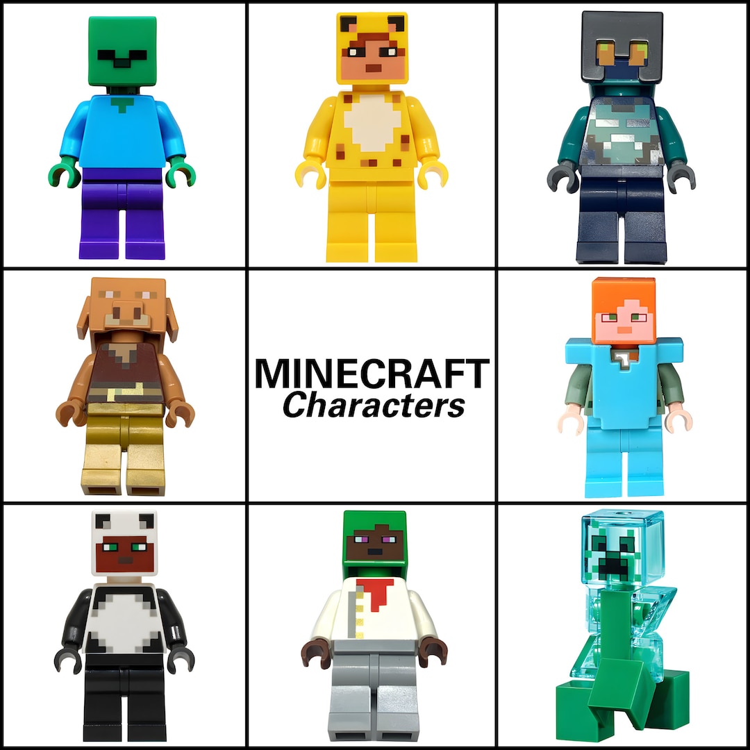 MINECRAFT LEGO Minifigures - Piglin, Huntress, Steven, & More - Etsy
