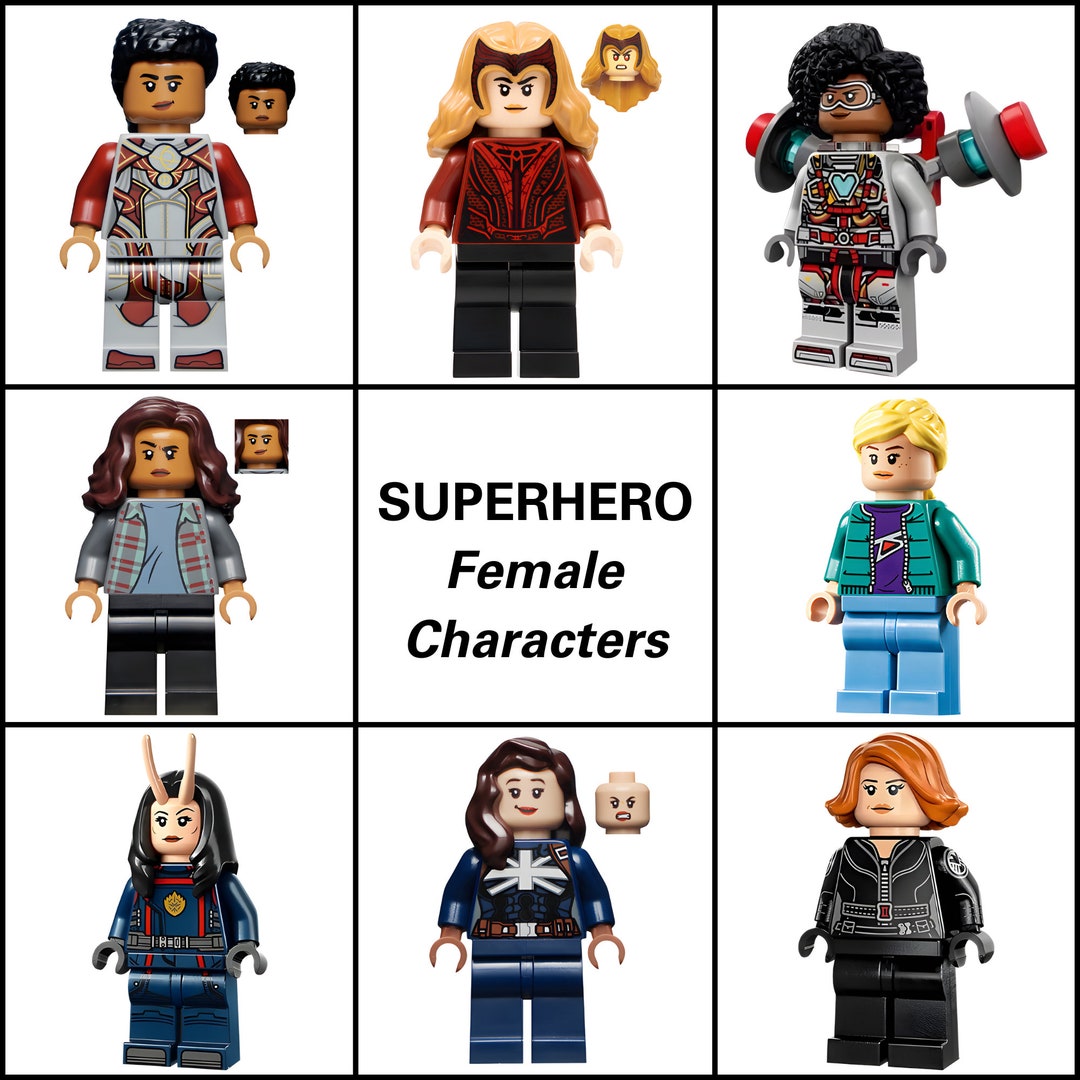 LEGO Female Superhero Minifigure Collection - Etsy