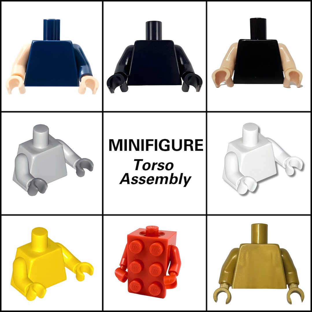 LEGO Minifigure Torso Assembly Collection Plain Two-color - Etsy
