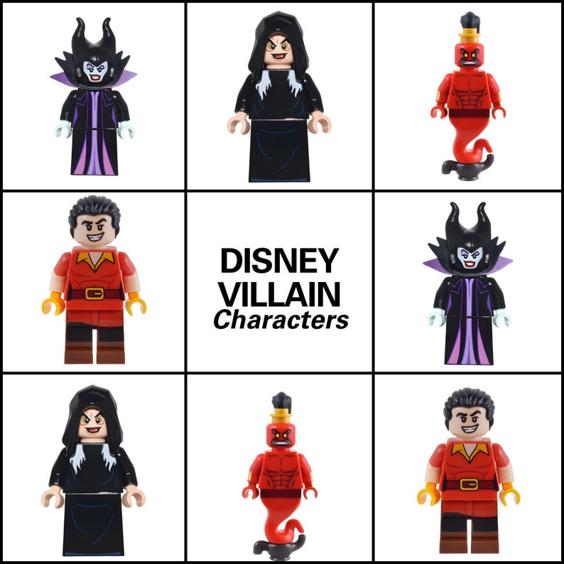 DISNEY Villain LEGO Minifigure Collection Maleficient, Jafar, & More - Etsy