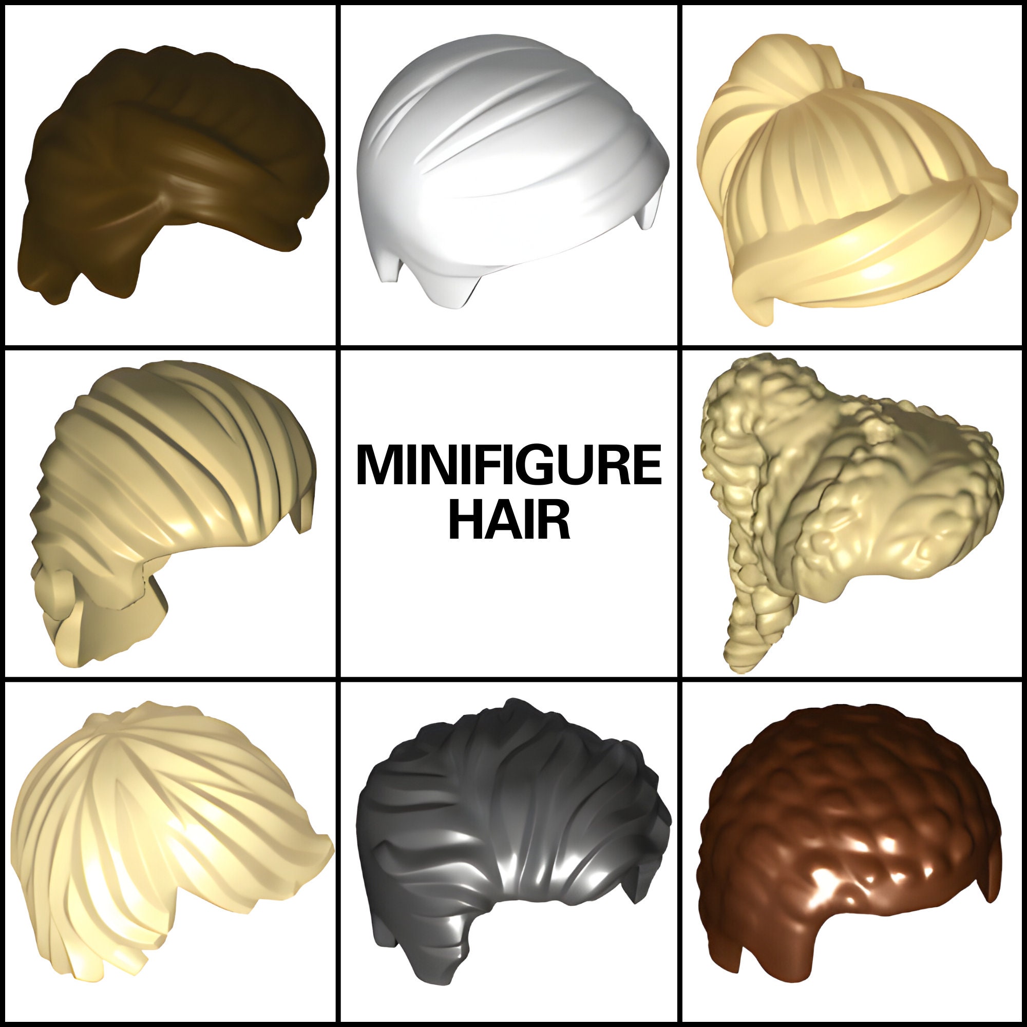 LEGO Parts - Minifigure Hair Collection - Etsy