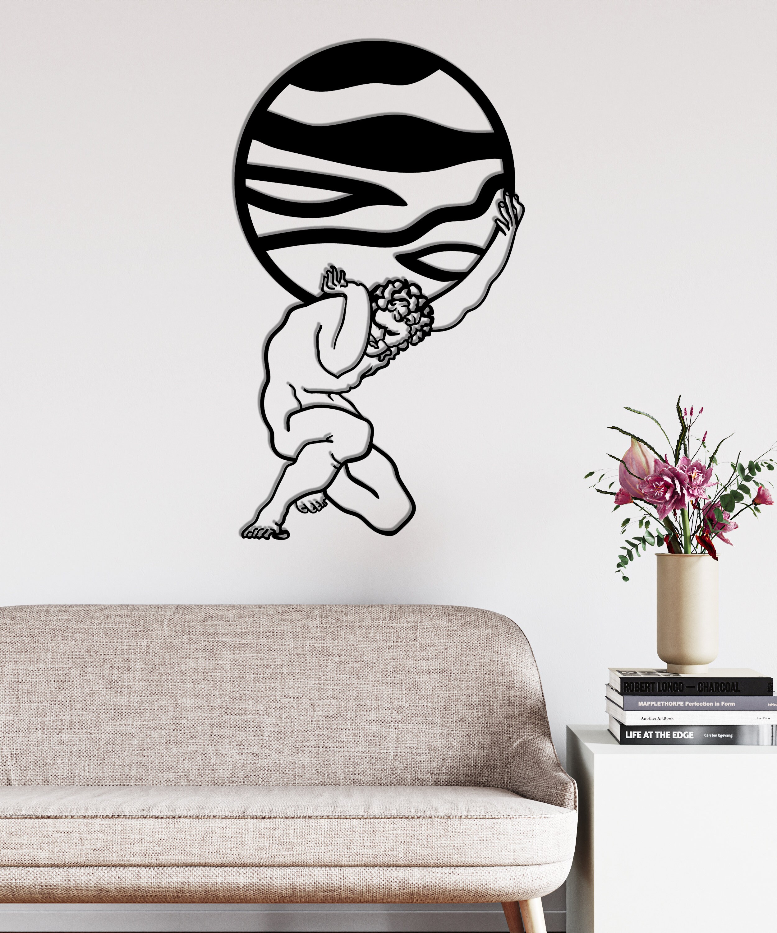 Greek Mythology Atlas God Metal Wall Decor - Etsy