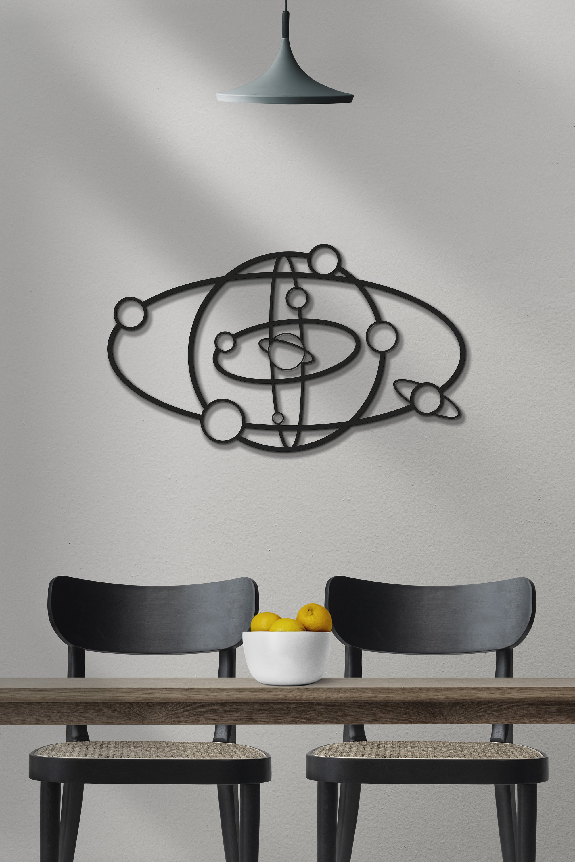 Planets Metal Wall Decor, Solar System Metal Wall Art, Galaxy Metal ...