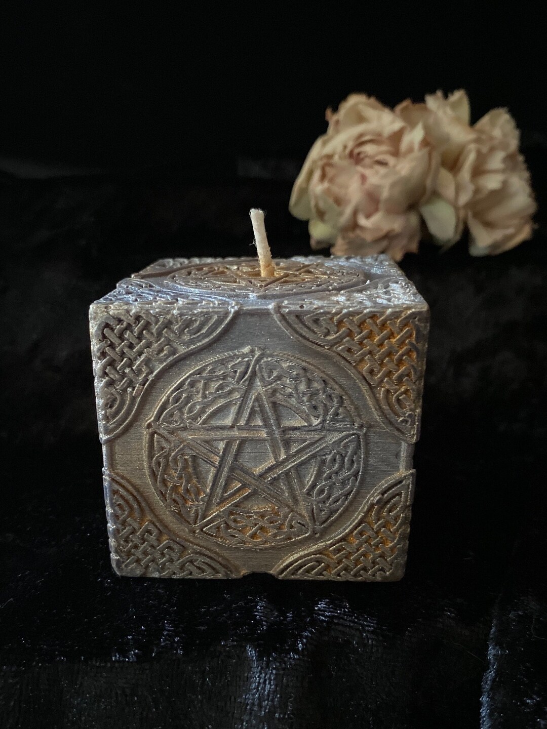 Celtic Rubik's Cube Pentagram Candle, Essential Scented Candle With ...