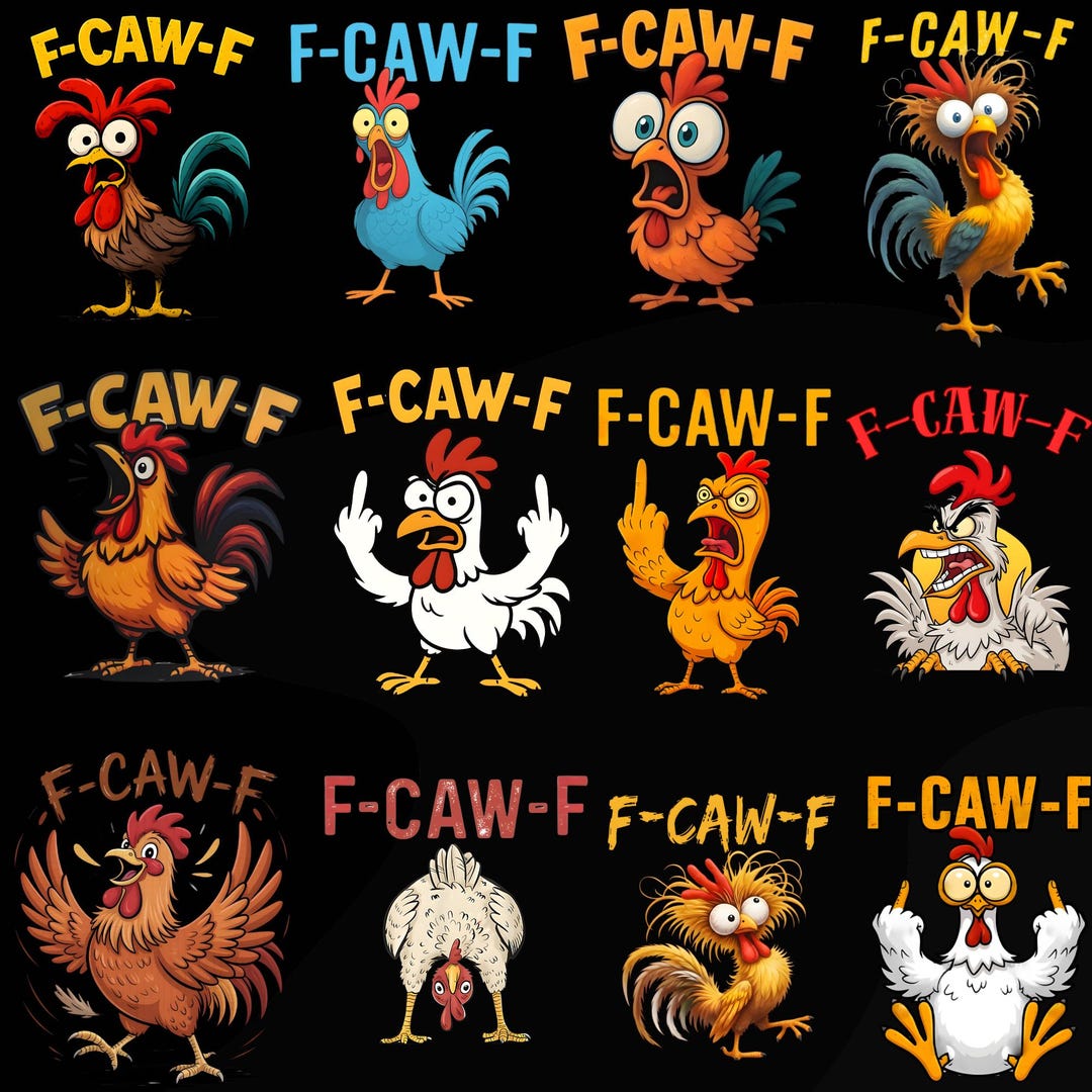 Funny Screaming Chicken Meme SVG PNG Bundle (digital Download) - Etsy