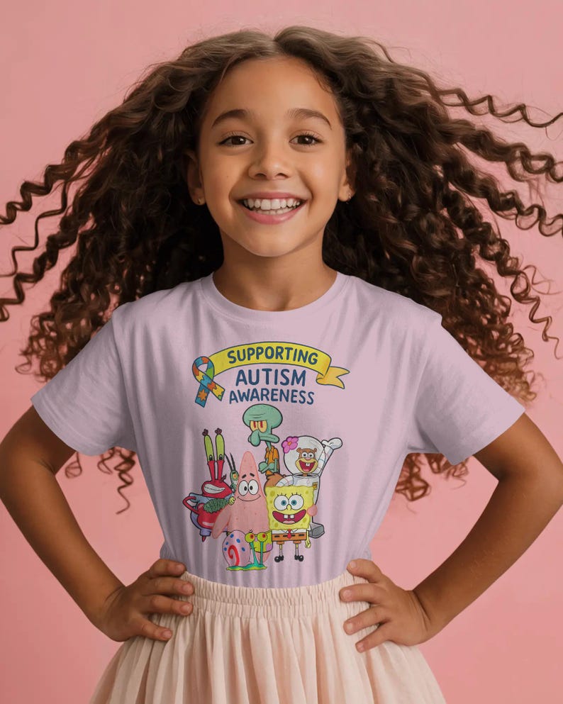 Spongebob and Friends Autism, Cartoon Autism Awareness PNG SVG, Puzzle ...