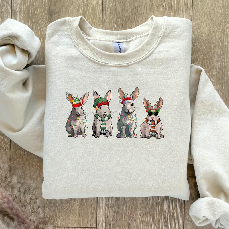 Christmas Rabbit - Etsy