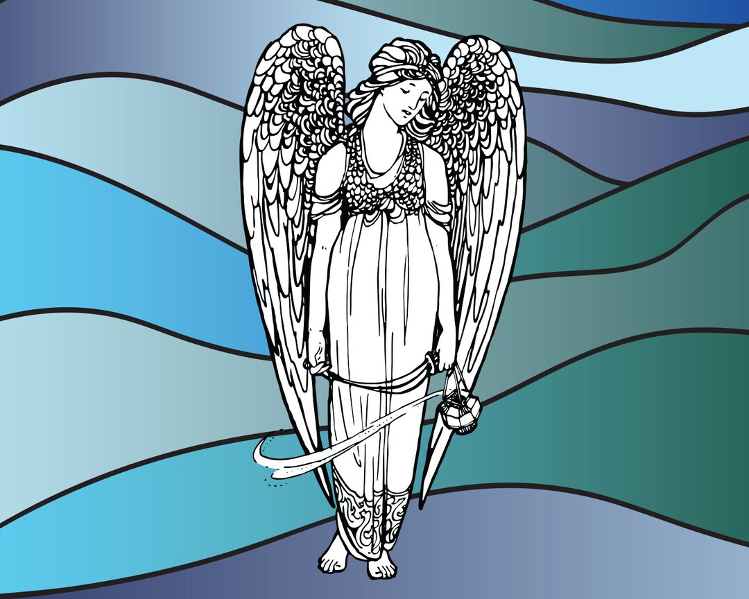 Digital Print - "angel in Waves" - Etsy