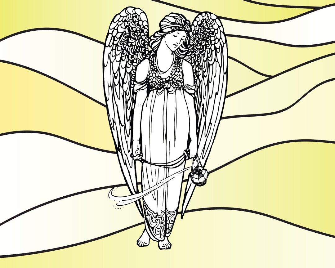 Digital Print - "angel in Waves" - Etsy