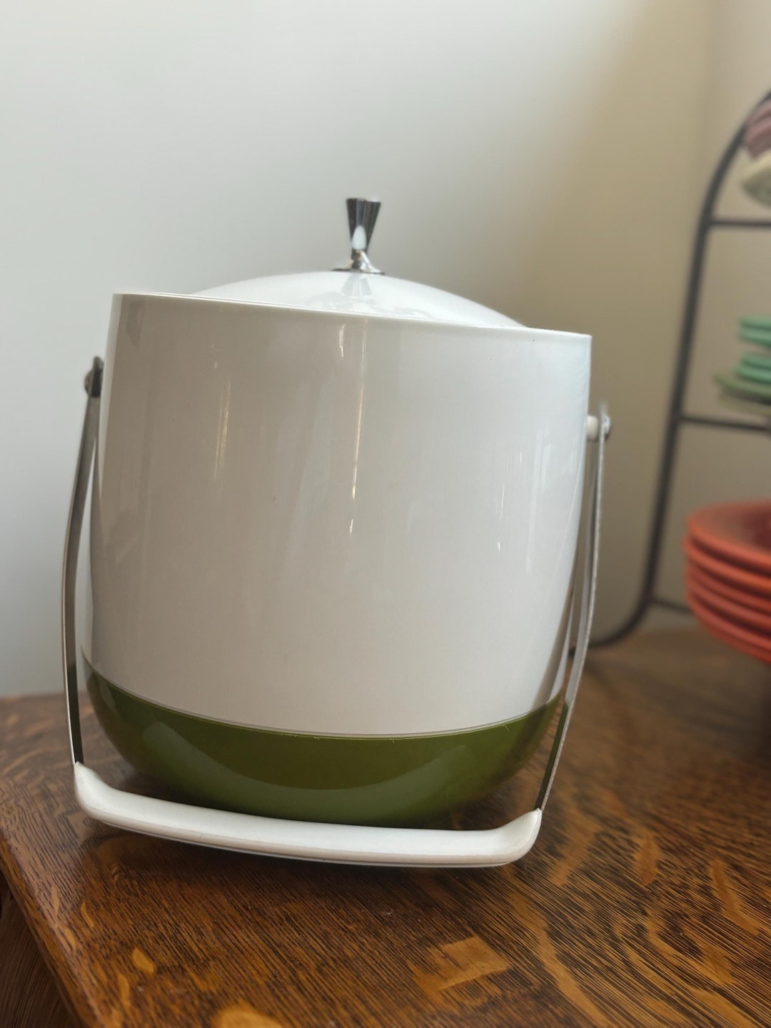 Retro Thermos Brand Ice Bucket 1970s-1980s Vintage Bar Cart Accessory ...