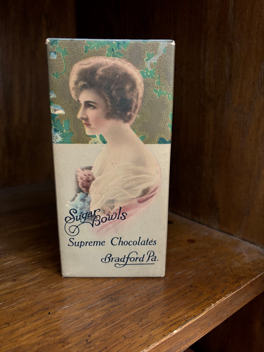 Antique Chocolate Candy Box, Supreme Chocolates Art Nouveau Box Design ...