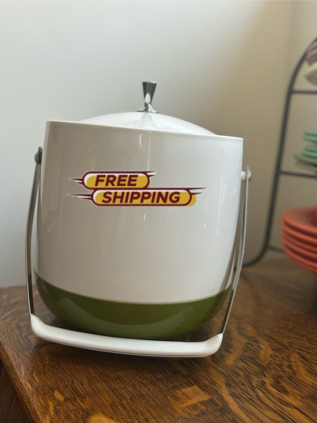 Retro Thermos Brand Ice Bucket - 1970s-1980s Vintage Bar Cart Accessory ...