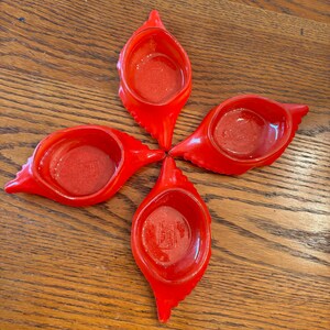 4 Vintage Crab Glasbake Dishes, Deviled Crab Shell Shaped Seafood or ...