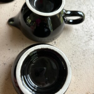 Black Fiestaware Individual Sugar and Creamer Set, Vintage Collectible ...
