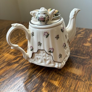 Portmeirion Mini Teapot, Cardew Design novelty Ceramic Tea Pot ...
