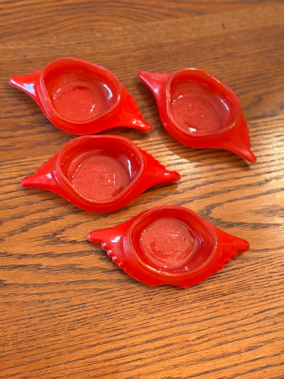 4 Vintage Crab Glasbake Dishes, Deviled Crab Shell Shaped Seafood or ...