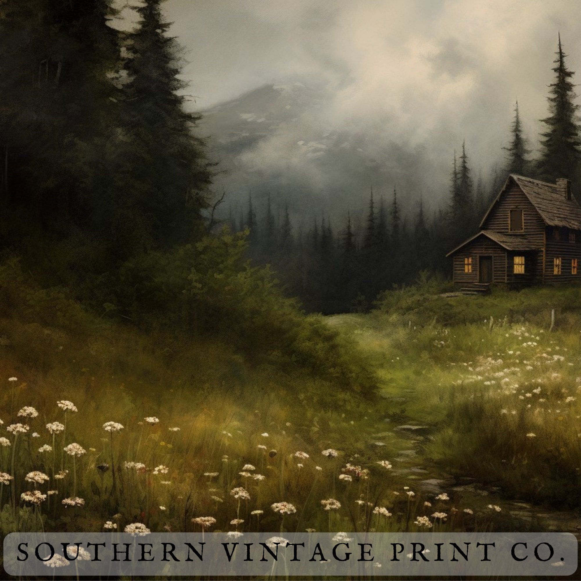 Vintage Moody Landscape PRINTABLE Wall Art Instant Download Rustic ...