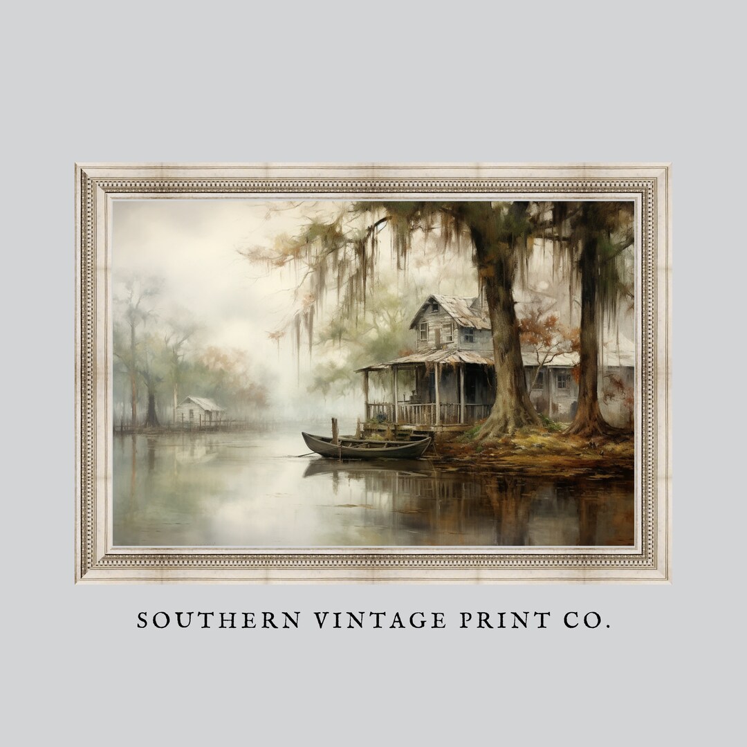Louisiana Bayou Landscape Painting PRINTABLE Instant Download Southern ...