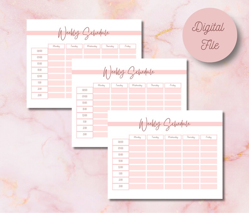 Weekly Planner, Digital Weekly Planner Printable, Digital File Gift for ...