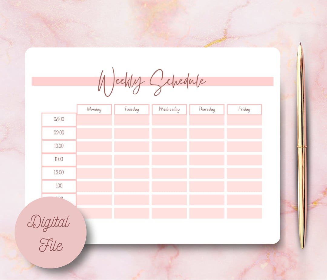 Weekly Planner, Digital Weekly Planner Printable, Digital File Gift for ...