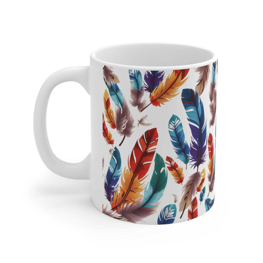 Live Your Dream Feathers-ceramic Mug 11oz - Etsy