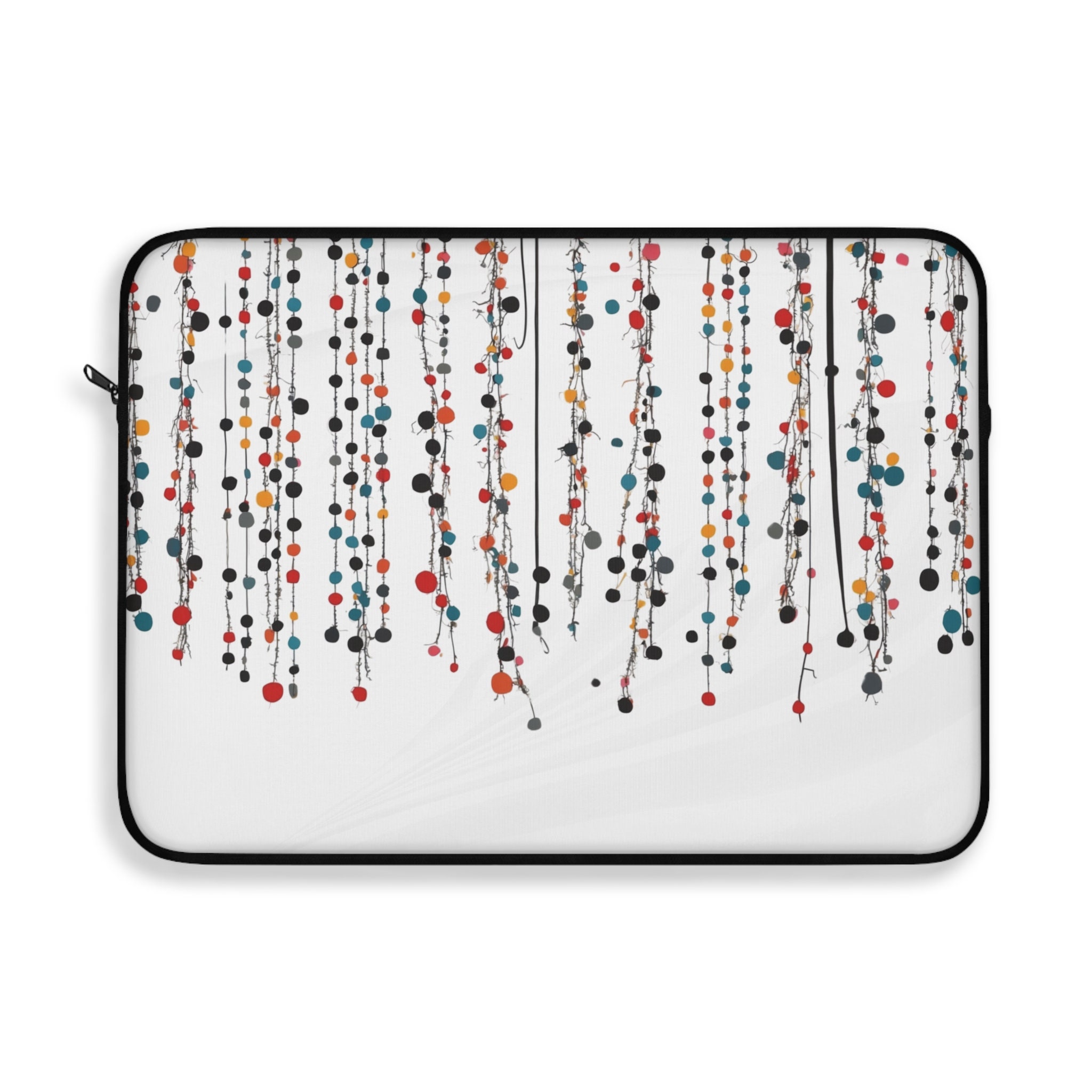 Dotty Delight: White Laptop Sleeve With Colorful Dot Design, Office of ...