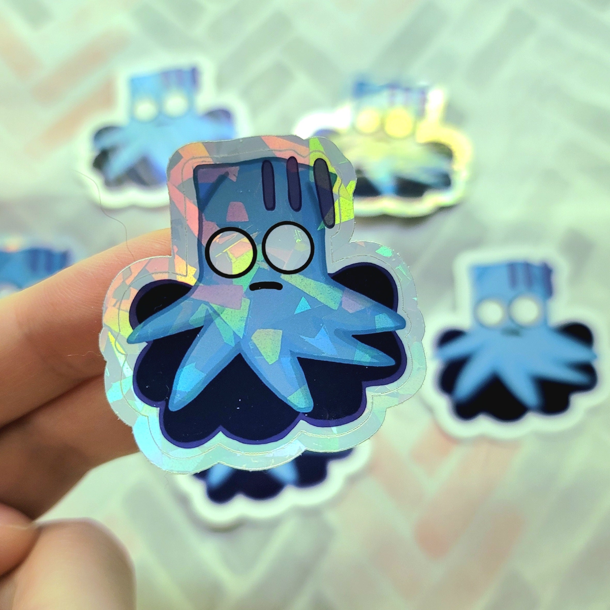 Squid Shocked Scared Emote Sticker, Savallshock Emoji - Etsy