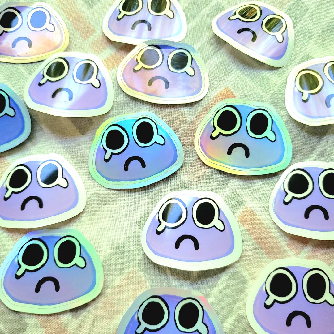 Sad Slime Emote Sticker, Savallsadslime - Etsy