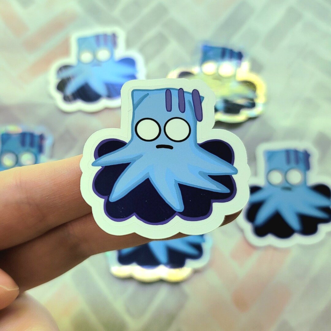 Squid Shocked Scared Emote Sticker, Savallshock Emoji - Etsy