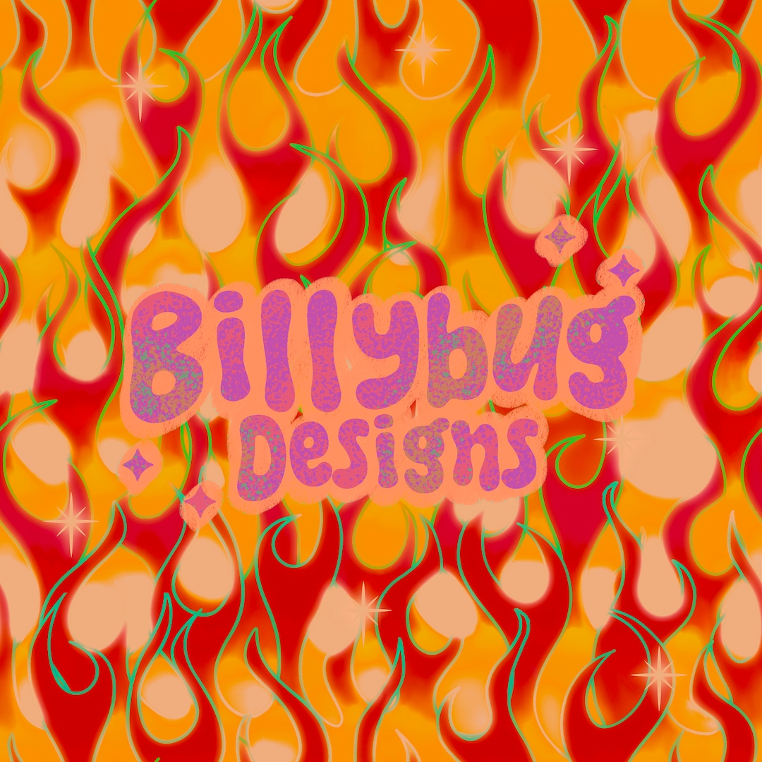 Y2K Seamless Pattern, Airbrush Flame Repeating File for Fabric ...