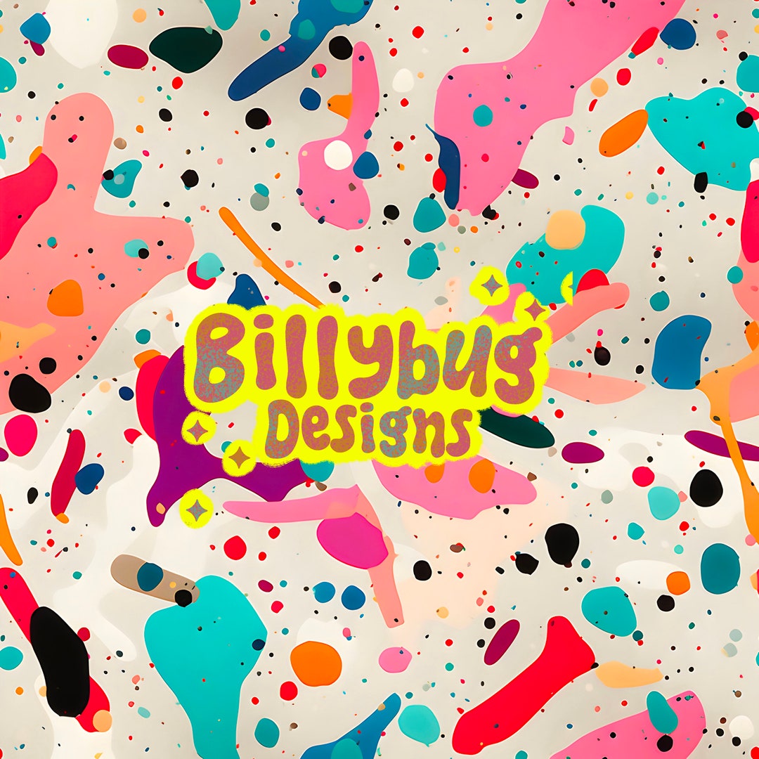 Paint Splatter Seamless Pattern - Terrazzo Repeating File for Fabric ...