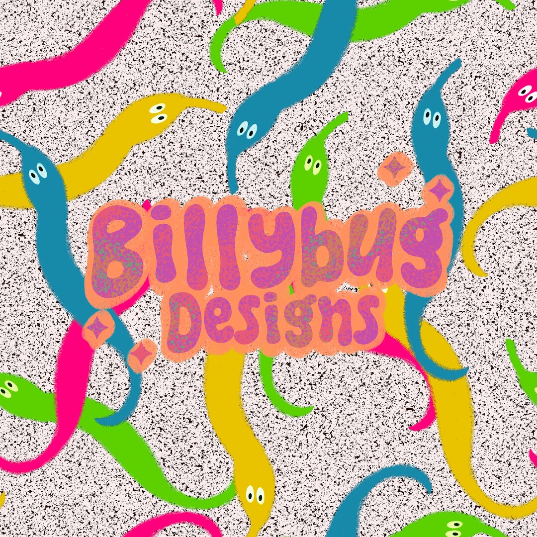 Fuzzy Worm Seamless Pattern - Worm on a String Repeating File for ...