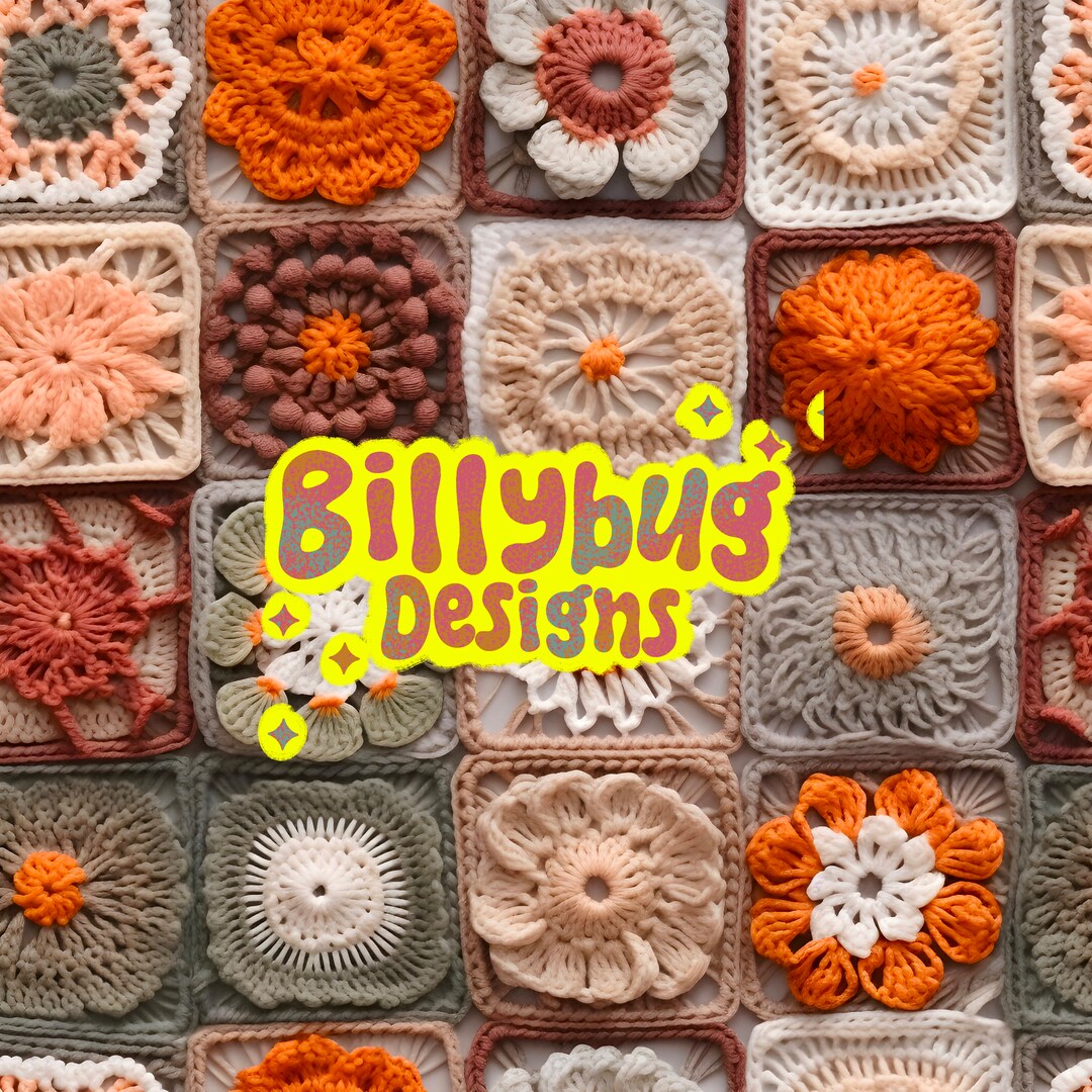 FAUX Crochet Neutral Seamless Pattern - Repeating File for Fabric ...