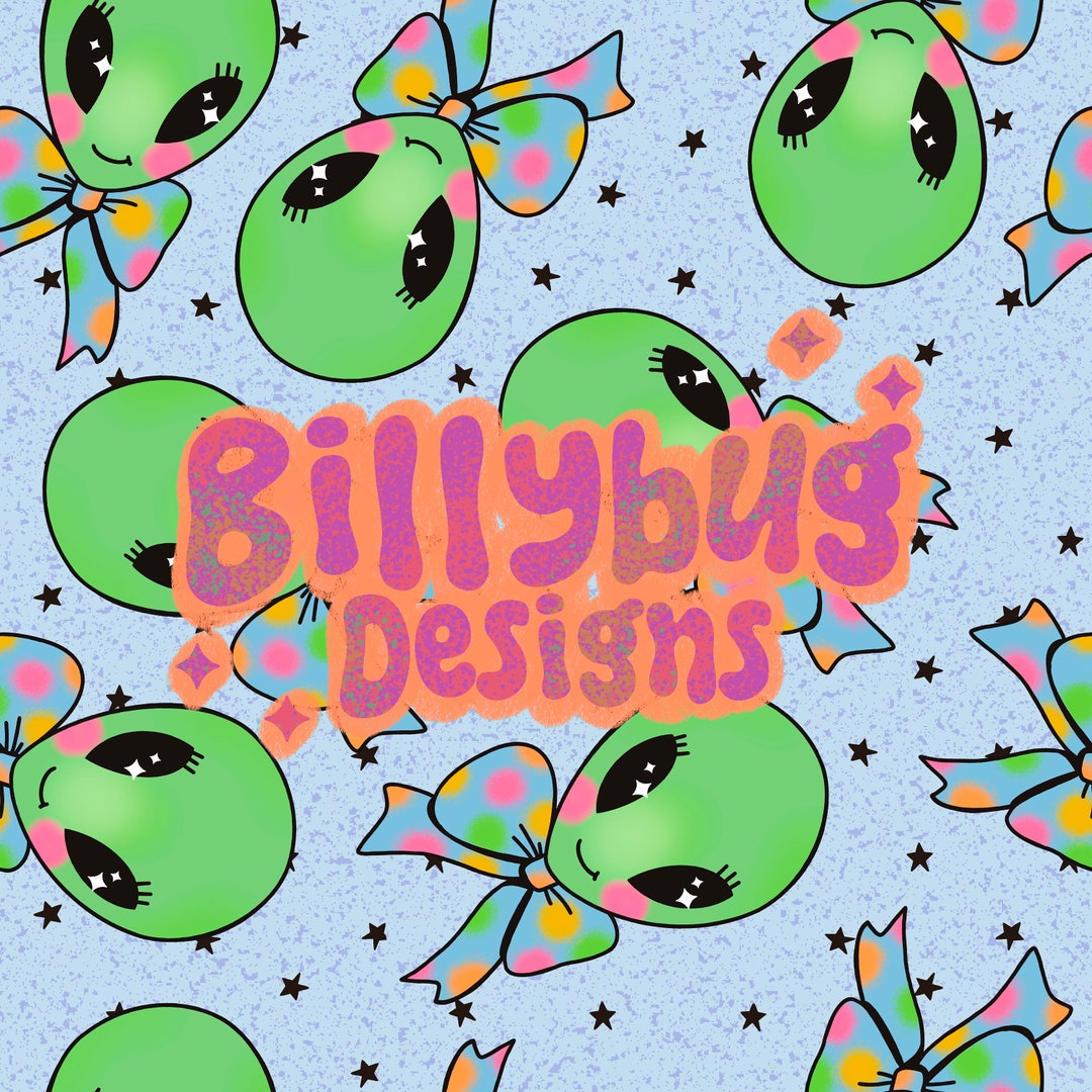 Alien Seamless Pattern - Cute Outer Space Repeating File for Fabric ...